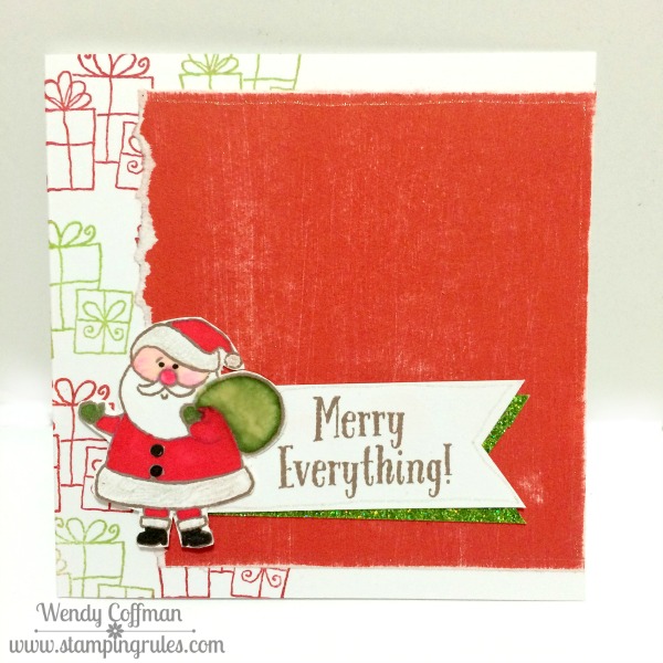 Stamping Rules!: Day 290: Merry Everything Santa Holiday Card
