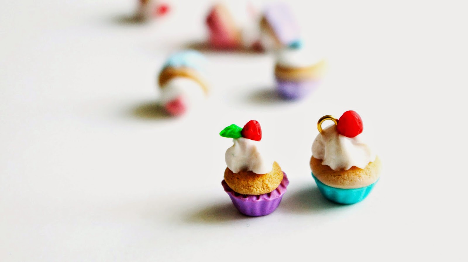 bubble pandas: 4 easy polymer clay cupcakes: video tutorial