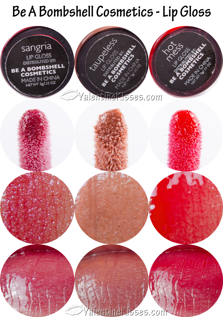 Valentine Kisses: Be A Bombshell Cosmetics Lip Gloss in Sangria ...