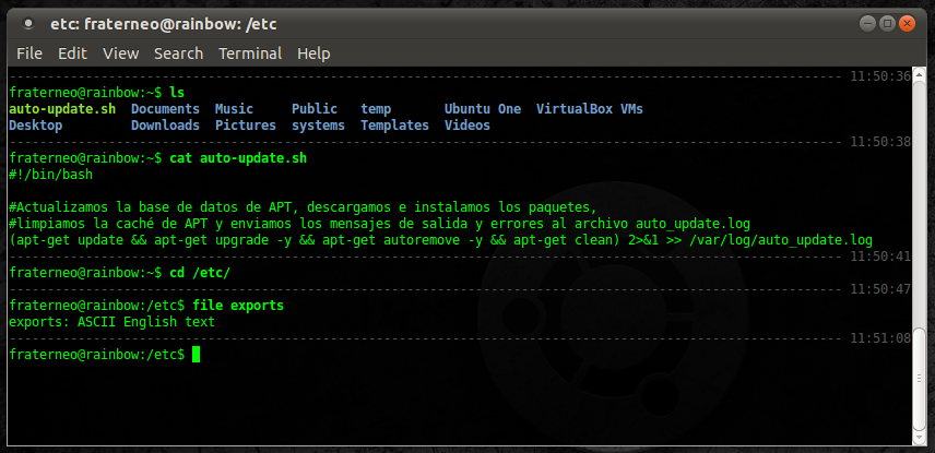 fraterneo GNU/Linux: Separador de comandos para el terminal bash GNU/Linux