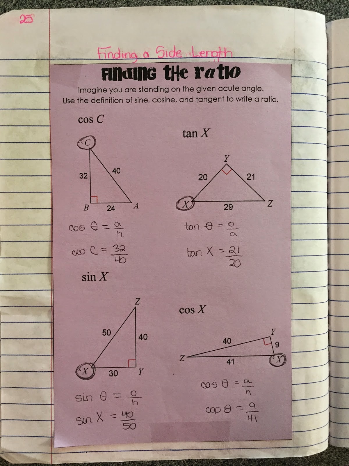 misscalcul8: Trig: Unit 2 Right Triangle Trig Interactive Notebook