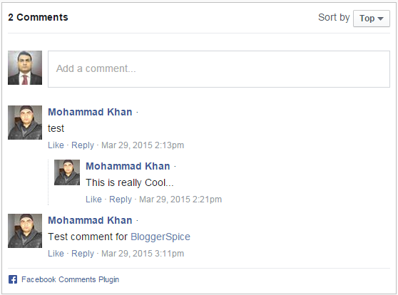 Add New Facebook Comment Box with Plugin Version 2.3 - BloggerSpice ...