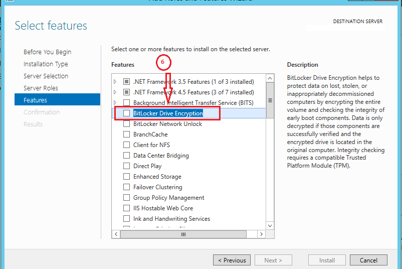 Techies Sphere: Enabling BitLocker on MS Windows Server 2012 or 2012 R2.