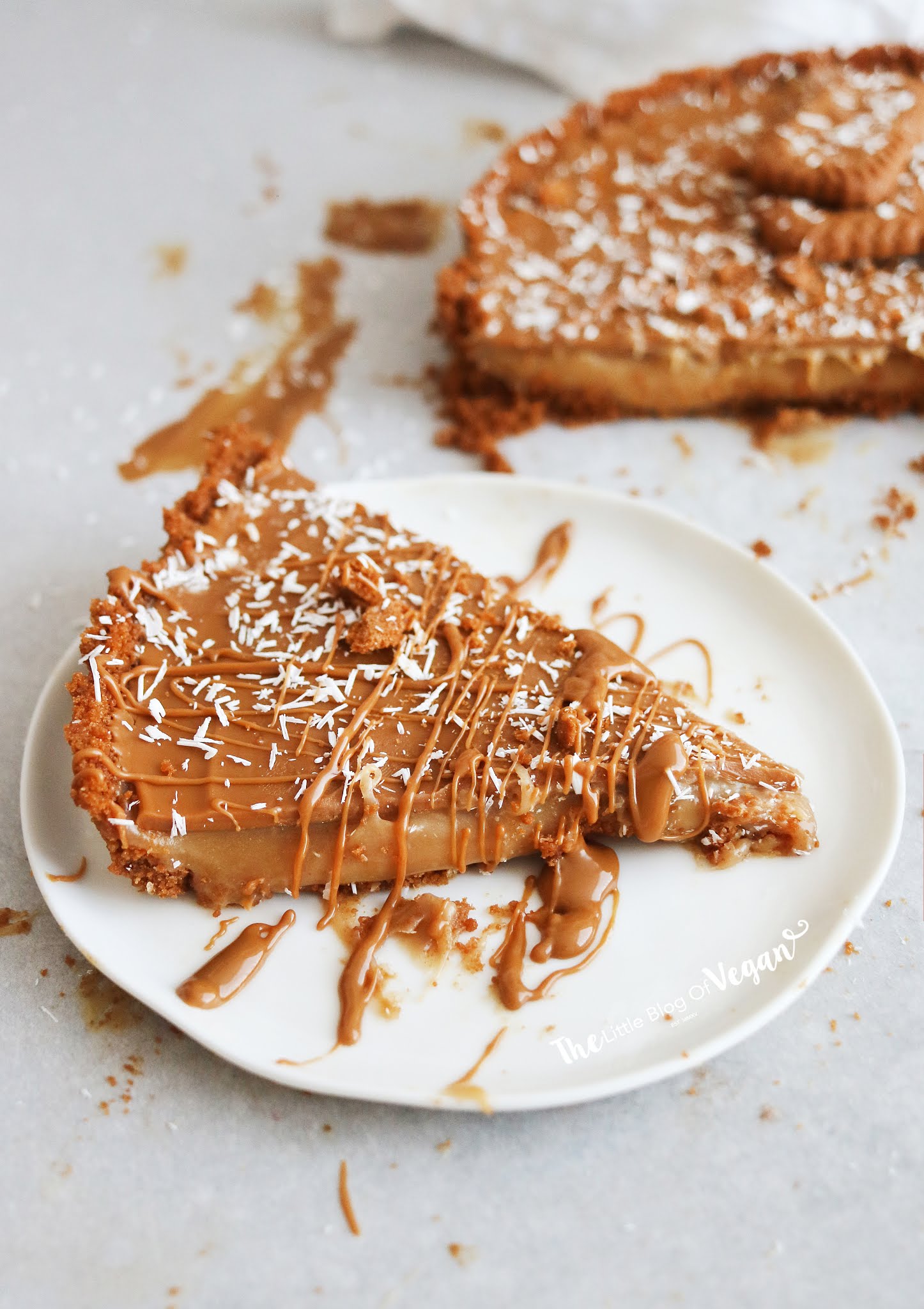 Quick & easy No-bake Biscoff tart recipe - The Little Blog Of Vegan