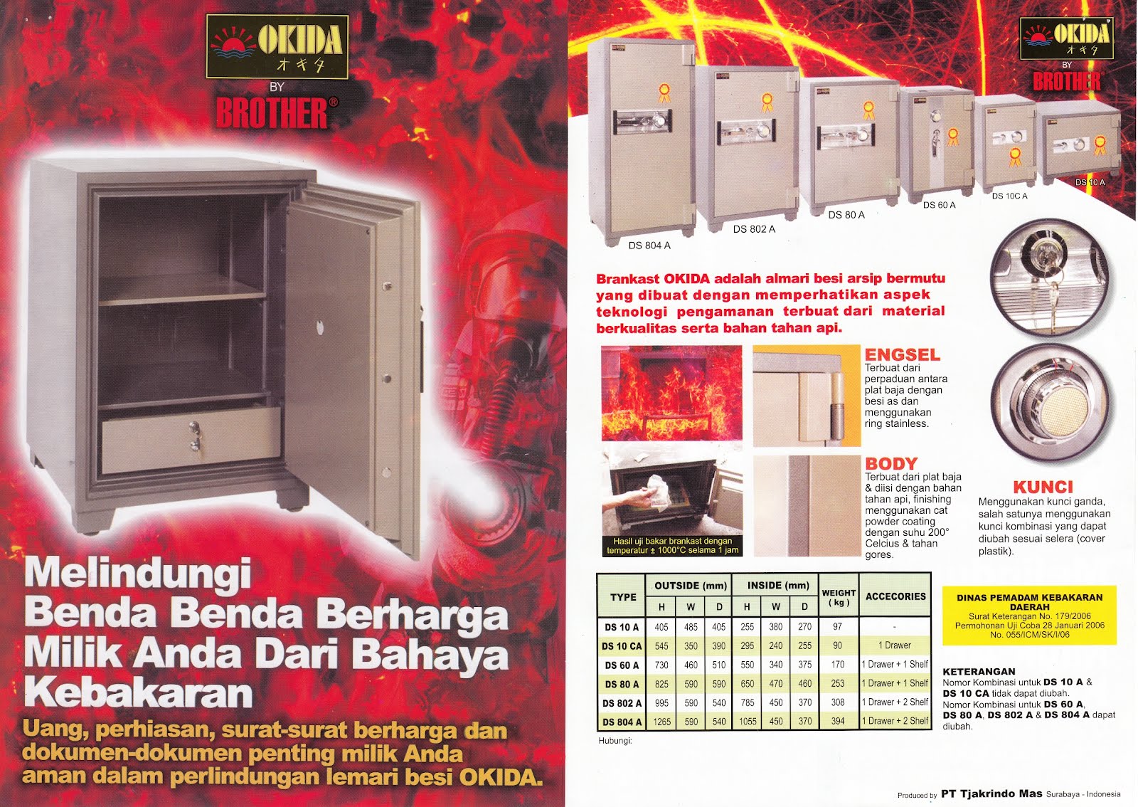 Brandkast Okida (Brankast Tahan Api) - Talenta Online Shop