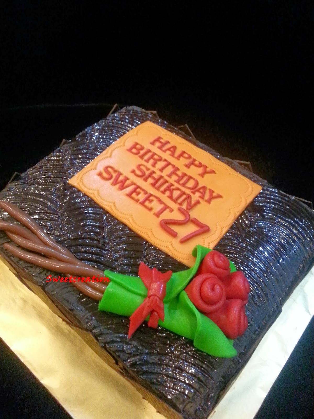 Sweet Creations: Sweet 27 Birthday cake