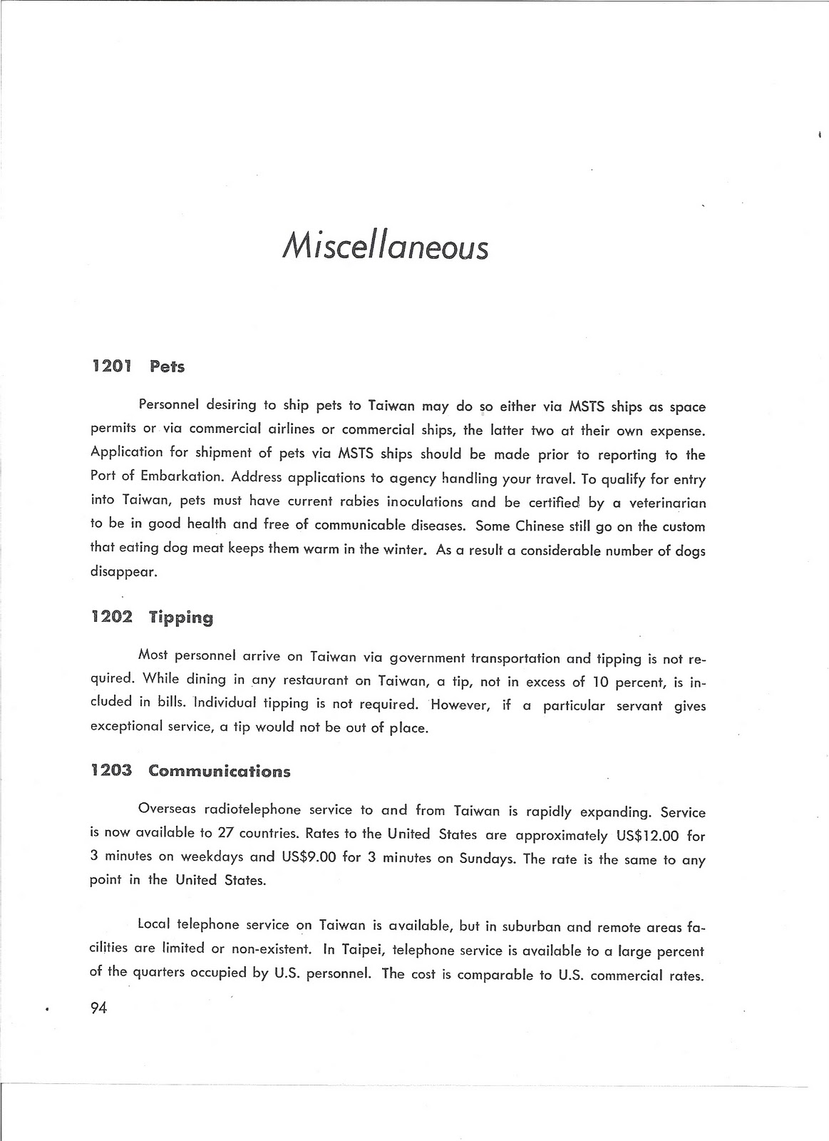 US Taiwan Defense Command: Taiwan Report - 1960s (Chapter 12)