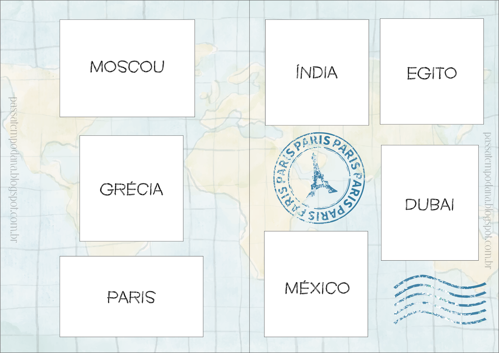 Mini Kit para Fiesta de la Vuelta al Mundo para Imprimir Gratis. | Oh ...