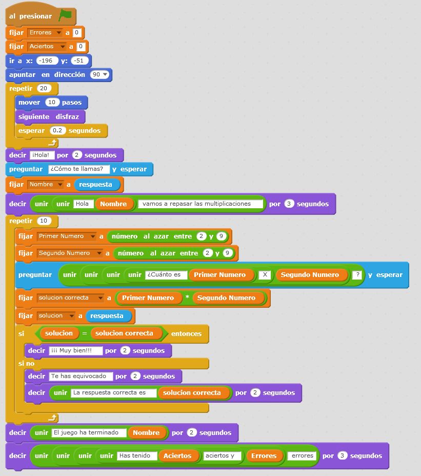 Profesor de Informática: Scratch Básico-Ej4.- Juego Multiplicaciones