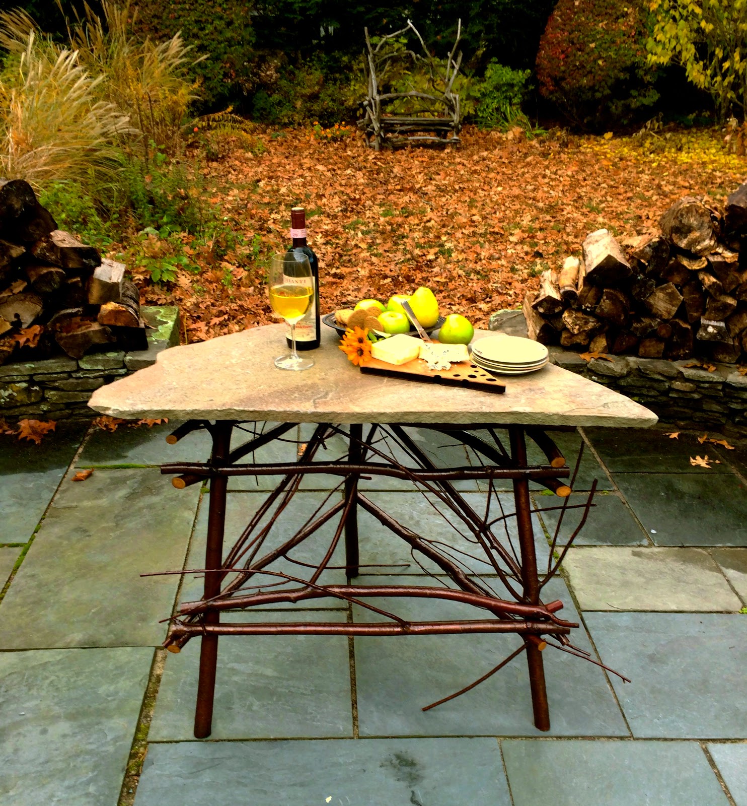 Entangled, my life and art: Pin Cherry and Blue Stone Corner Table