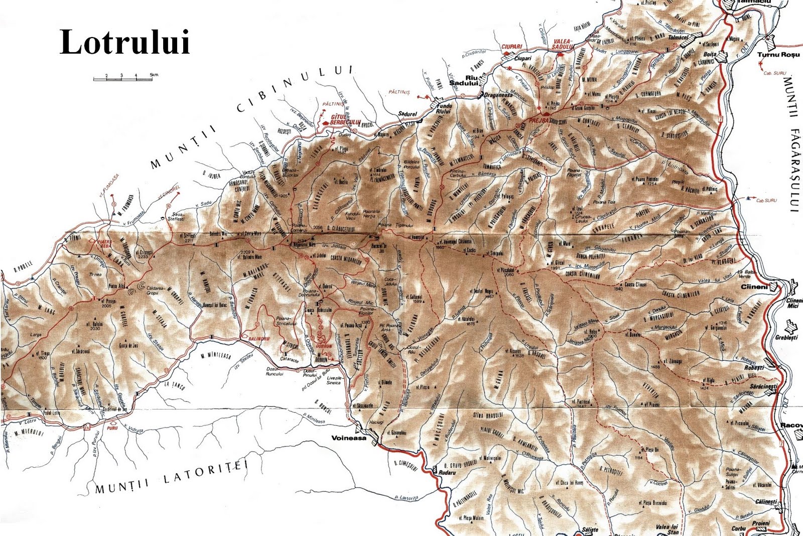 Harta Trasee Montane: Harti turistice trasee montane