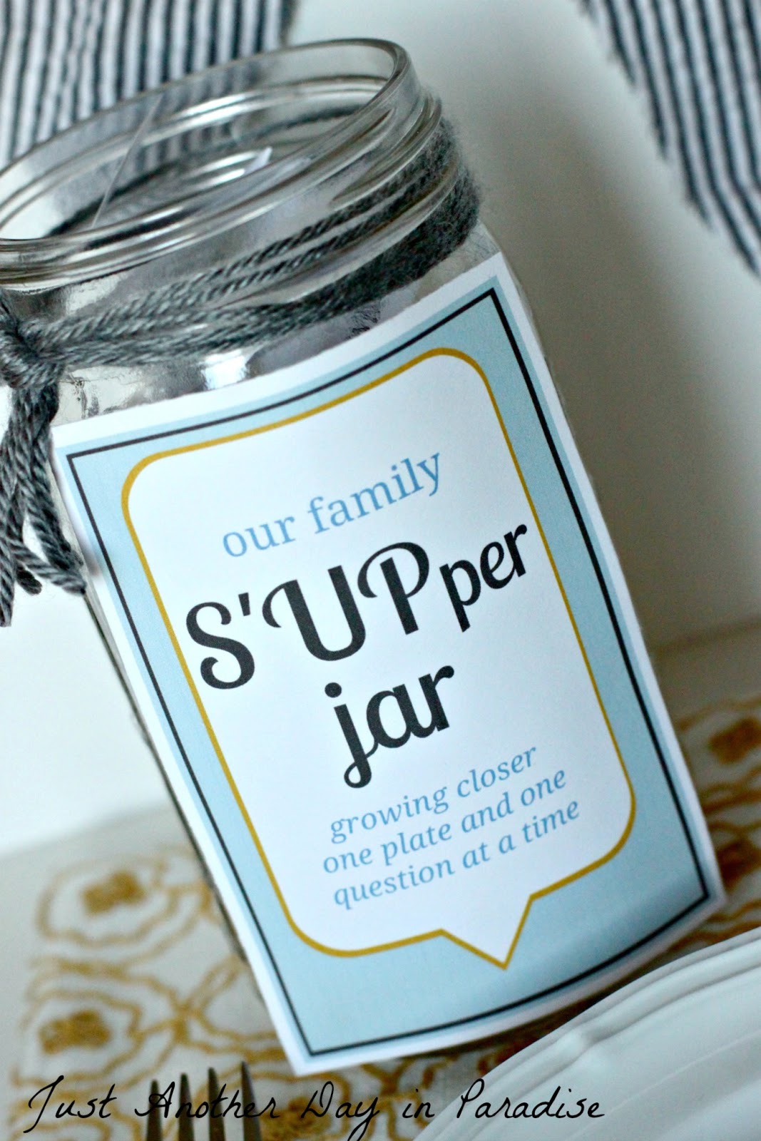 Larissa Another Day: S'UPper Jar: Talking at the Dinner Table