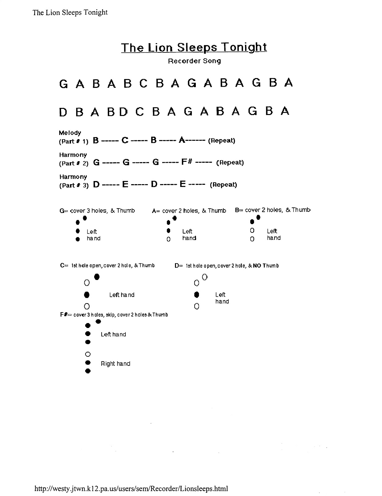 Miss Jacobson's Music: RECORDER SONGS: MODERN/CLASSICAL