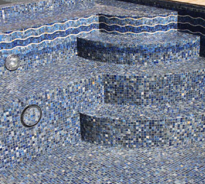 Laticrete Uk Conversations Semi Precious Stone Mosaics Pool