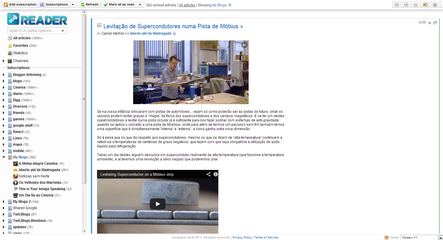As Alternativas ao Google Reader | Aberto até de Madrugada