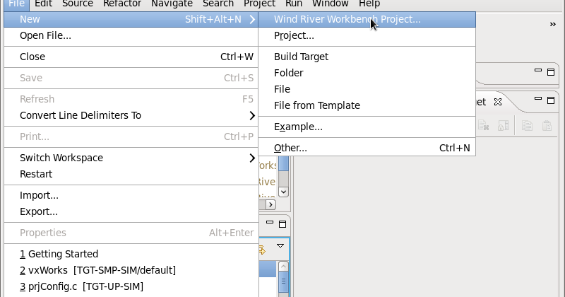 Noyaux Temps Réel: Wind River Workbench Project