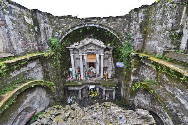 Deserted Places: A Mexican church, half buried in lava
