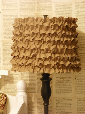 My Next Project: DIY Burlap Ruffle Lamp Shade | Left Brain, Right Brain