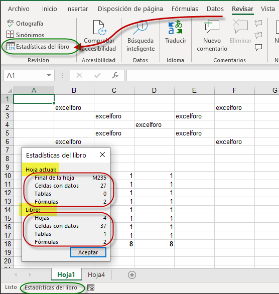 Estadísticas del Libro de Excel | EXCEL FORO: Un blog de Excel Estadísticas del Libro de Excel | EXCEL FORO: Un blog de Excel
