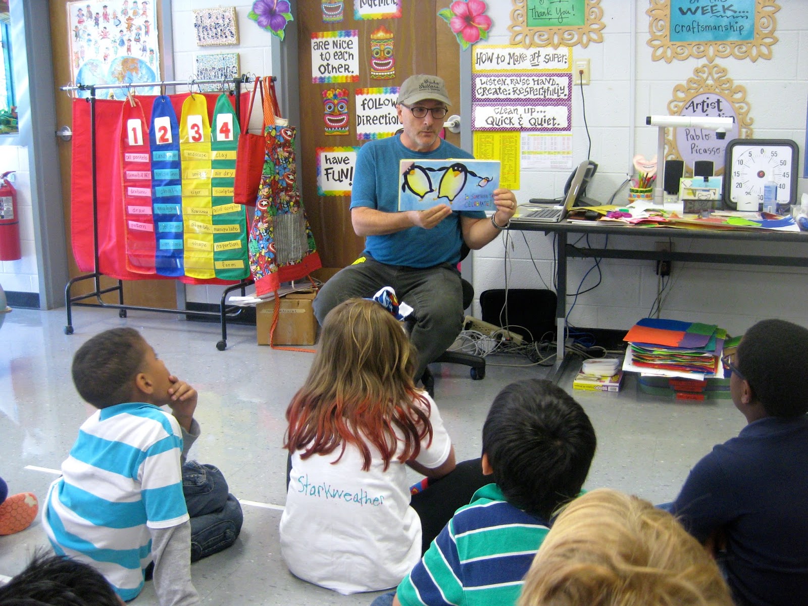 The Barney Visit School