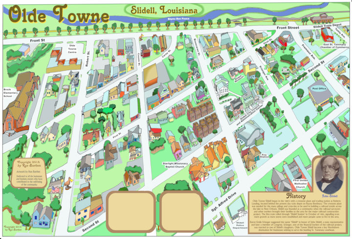 Tammany Family: Slidell Olde Towne Map
