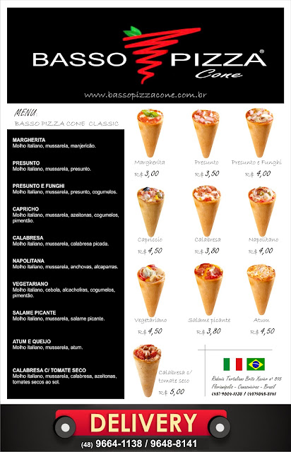 Basso Pizza Cone: CARDÁPIO CLASSIC