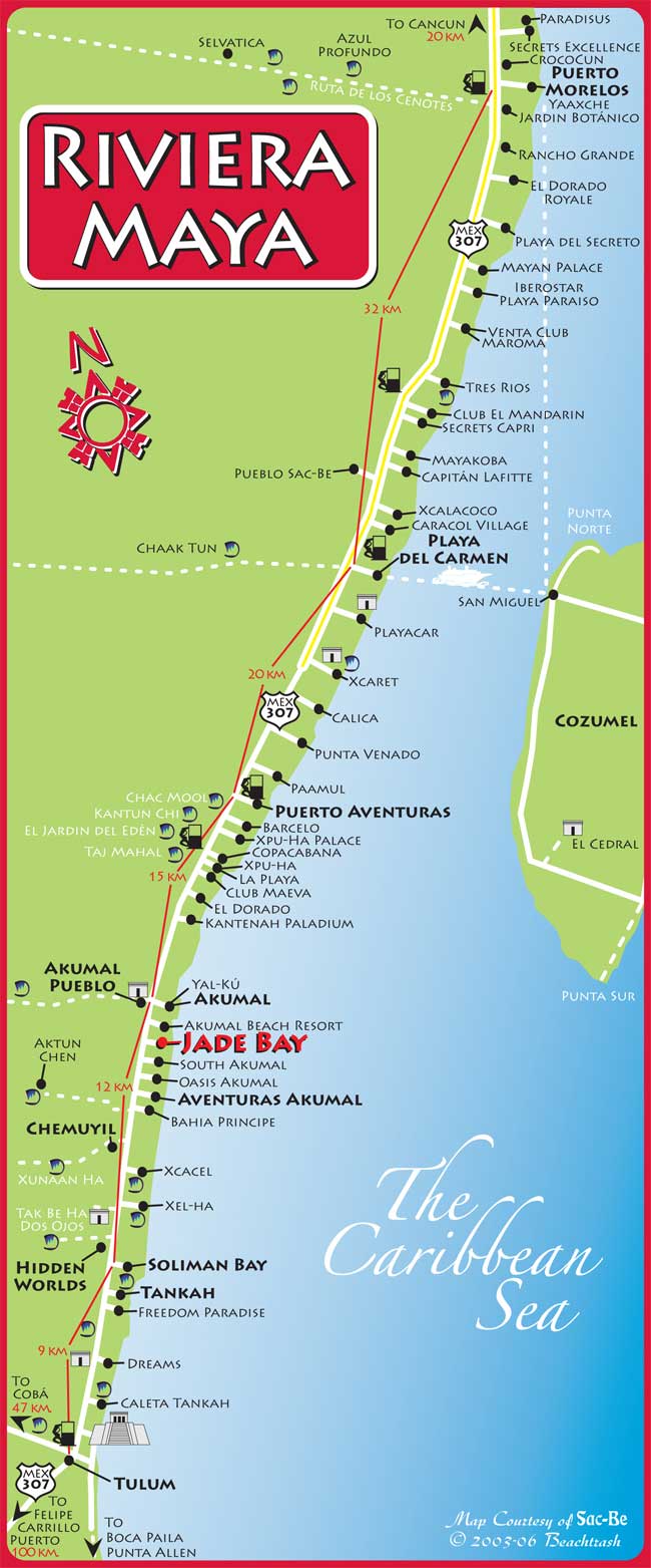 Riviera Maya Mexico Map