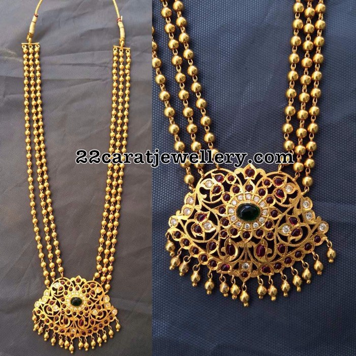 Three Layer Beads Set in Silver - Jewellery Designs