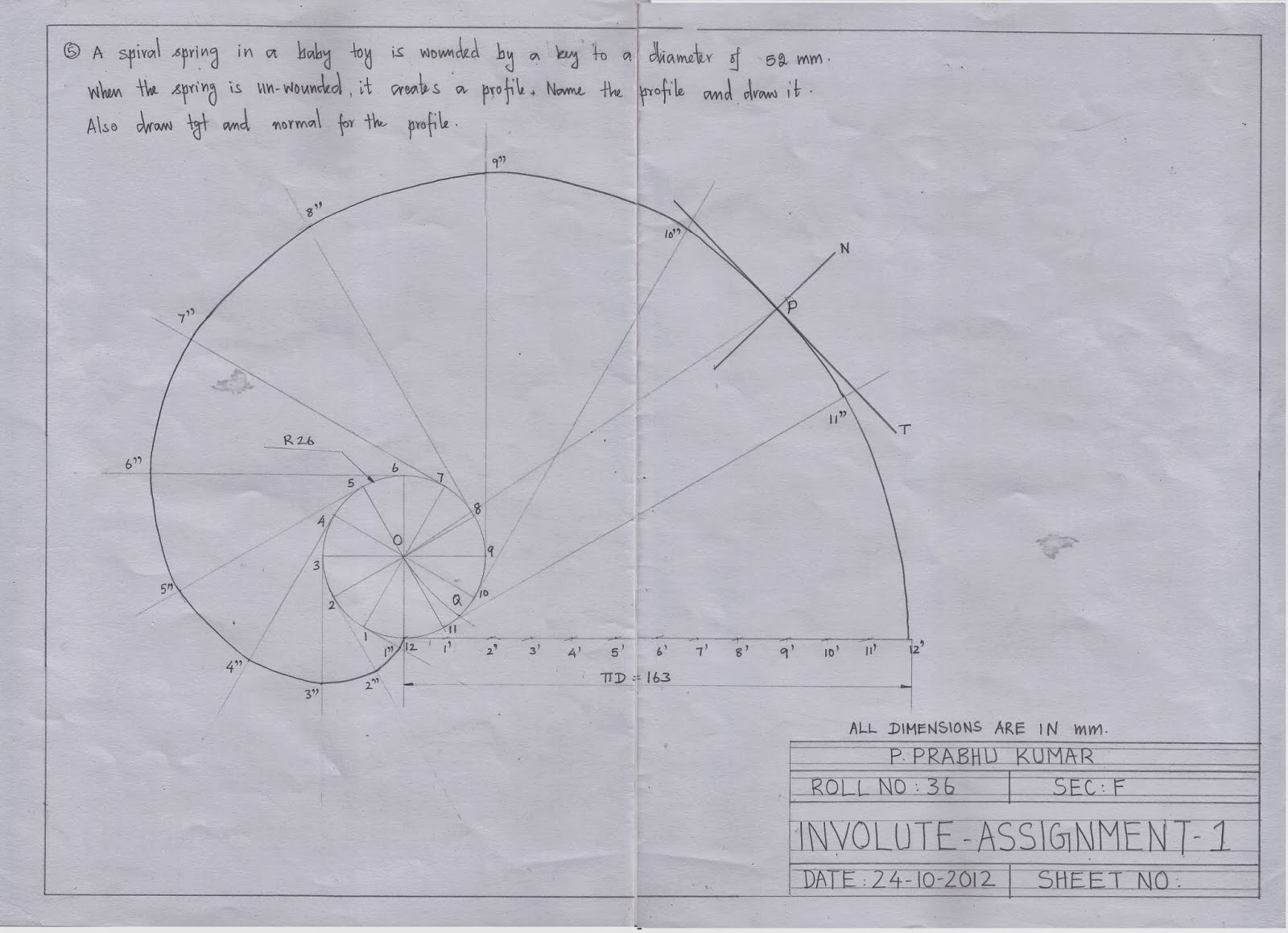 engineering graphics for engineers: construction of involutes