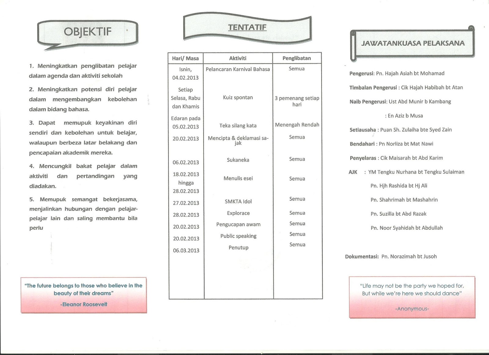 :: EnGLiSH mONtH is On...StUdENtS !!! :: | SMKTA.ENGLISH.PANEL.2.U