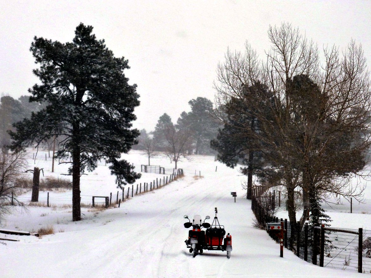 A Quiet Ride in the Country - during the Rocky Snow Storm | Adventure Rider