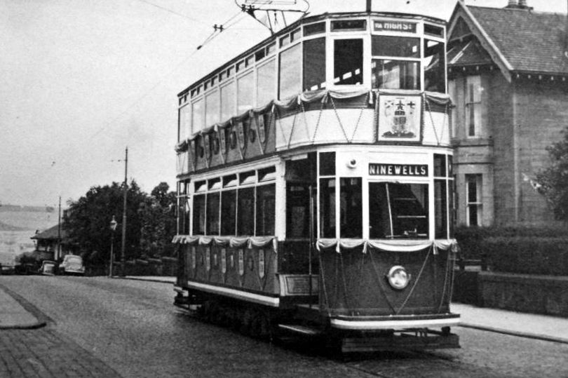 Tour Scotland: Old Photograph Tram To Ninewells In Dundee Scotland