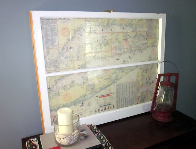 The Murphy's: Old Map + Old Window = Free Art!