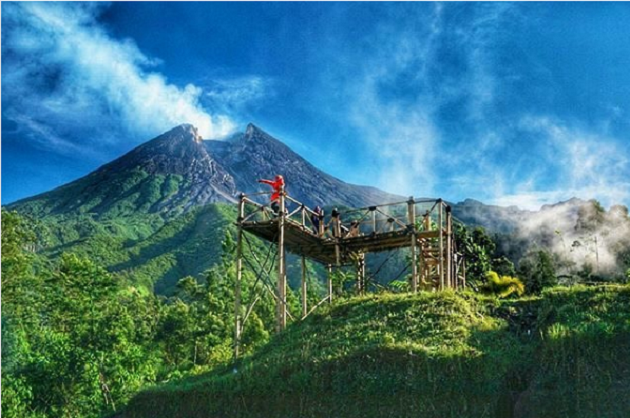 Lokasi dan Rute Bukit Klangon Merapi Dengan Gardu Pandang Keren