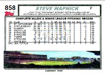 Completing the 1992 Topps set: 1992 Topps Steve Wapnick