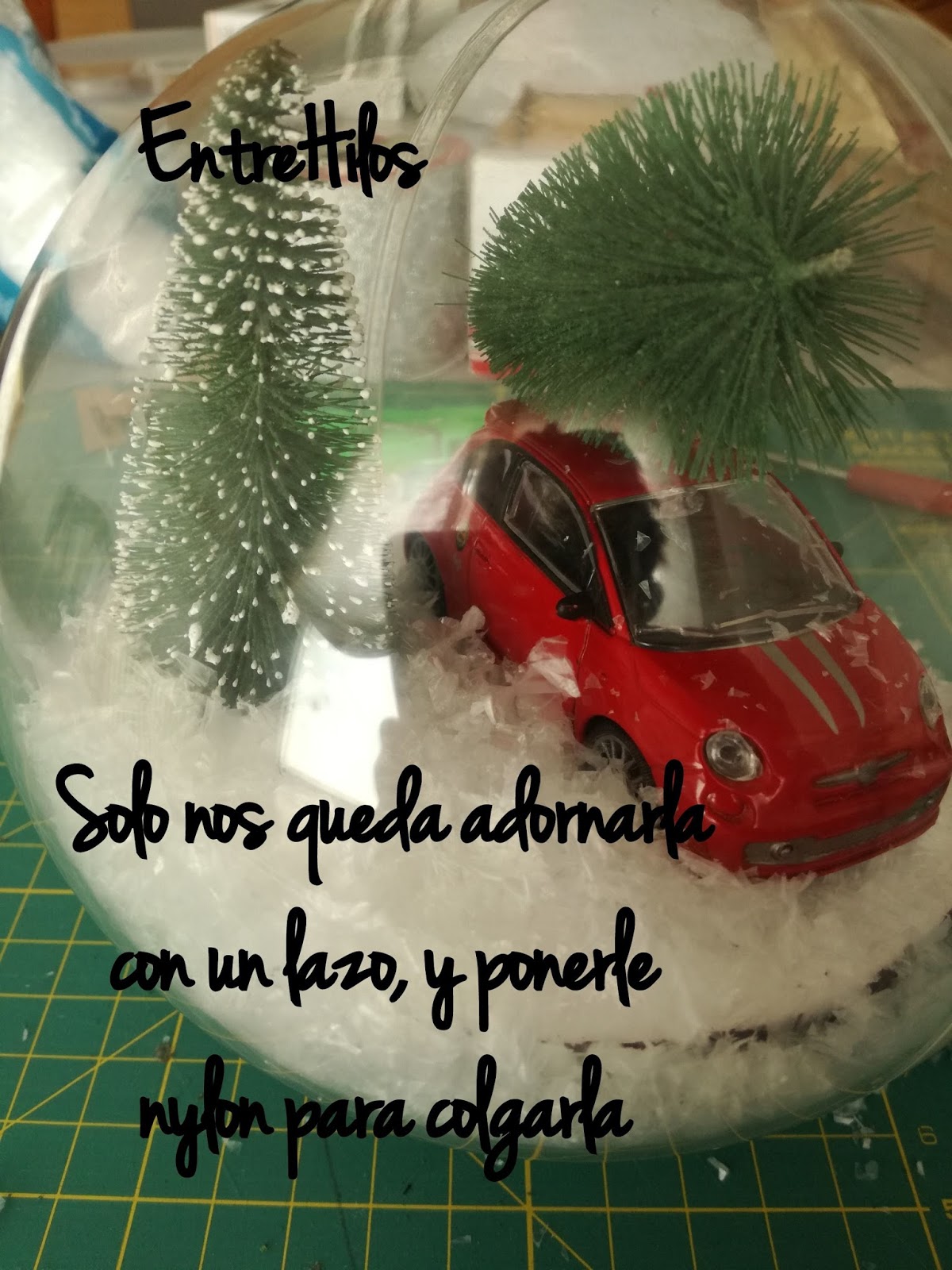 EntreHilos y algo más: Tutorial: Como hacer una SNOW GLOBE DIY 2
