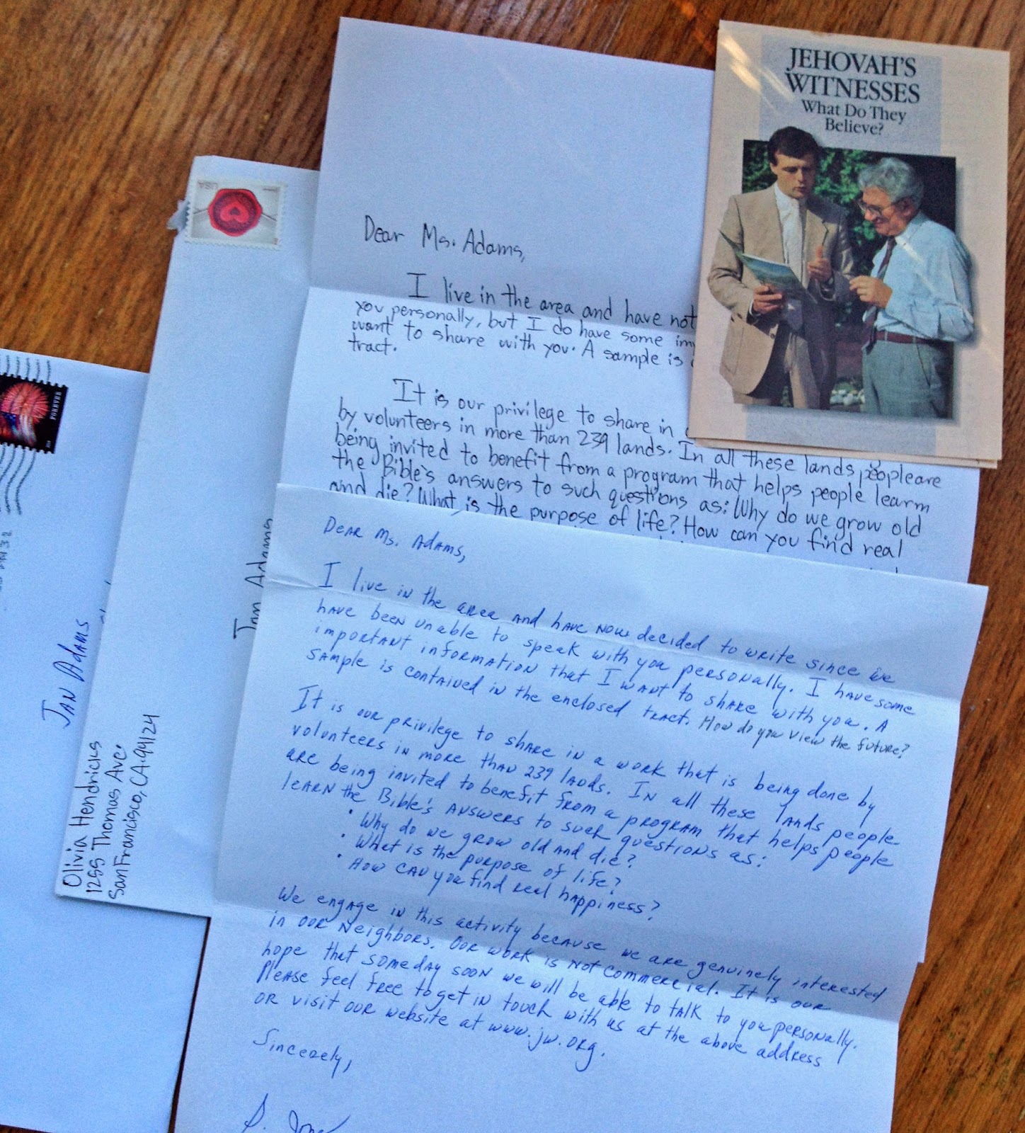 Can it happen here?: I've become a Lenten exercise for some Jehovah's ...