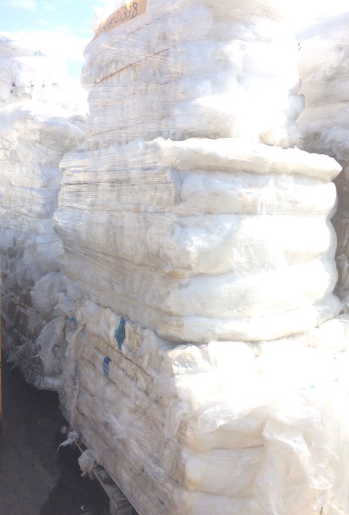 Recycling Plastics: HDPE Films Waste /Scrap in Bales