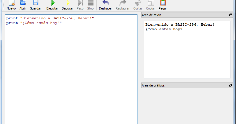 BASIC-256 0.9.6.66: TUTORIAL Y UTILIZACION