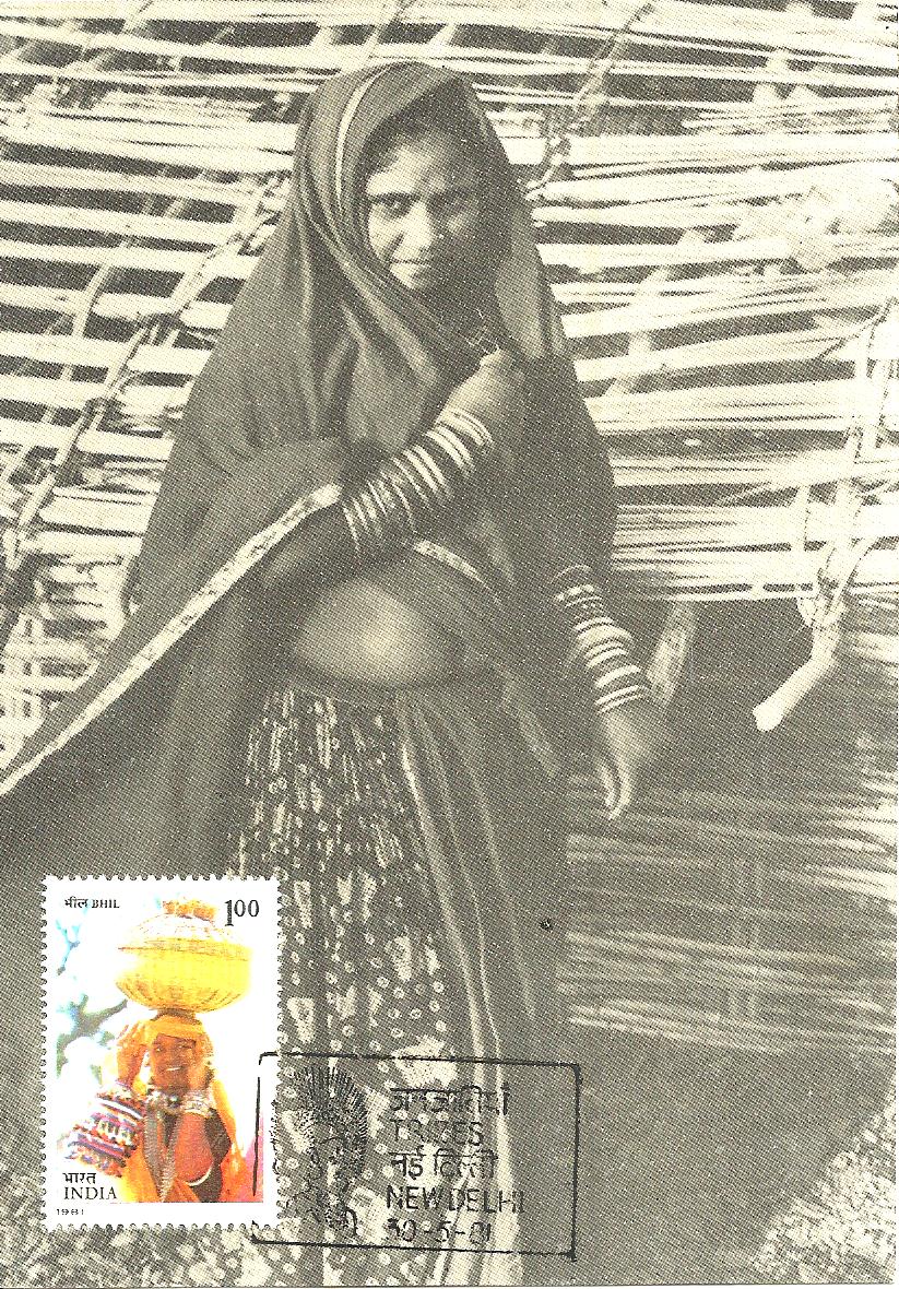 Heritage of India: Bhil Tribe Woman maxim card