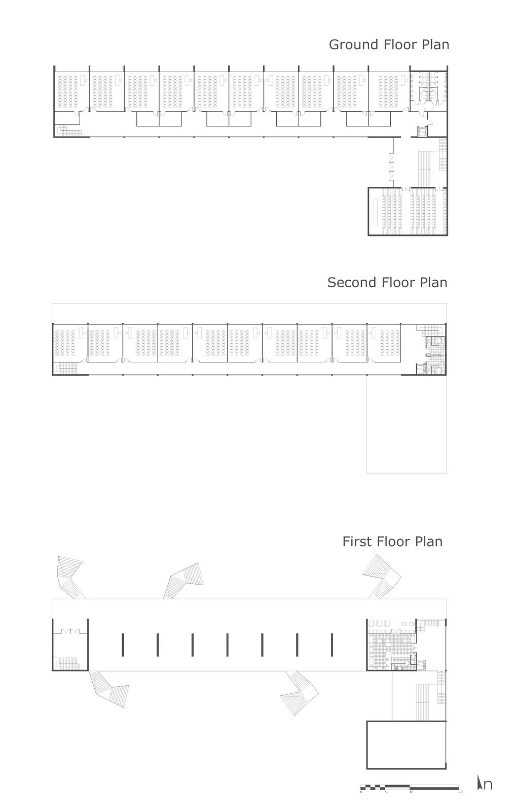 lecture hall in santoña: Floor Plans AUTOCAD