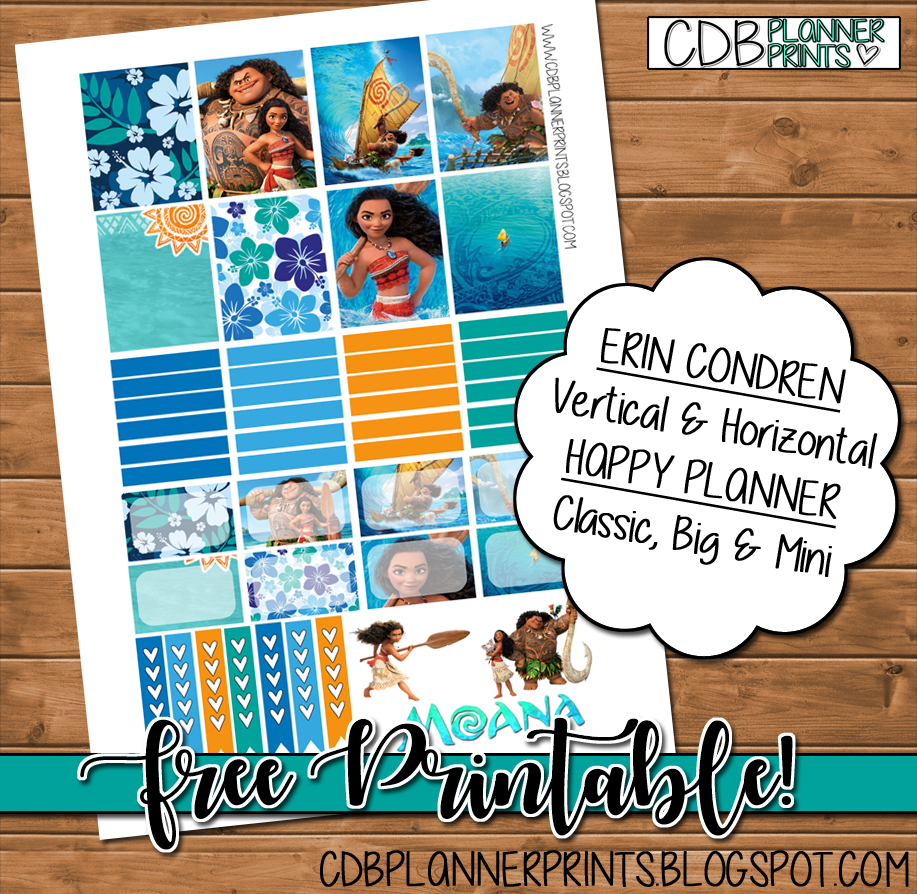CDB Planner Prints: Moana