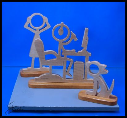 Scrollsaw Workshop: Stickman Self Portrait Scroll Saw Pattern.