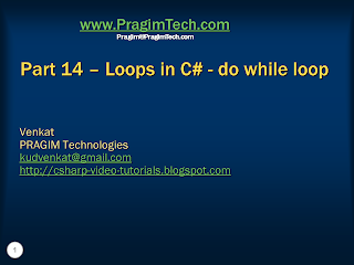 Sql server, .net and c# video tutorial: Part 14 – Loops in C# - do ...