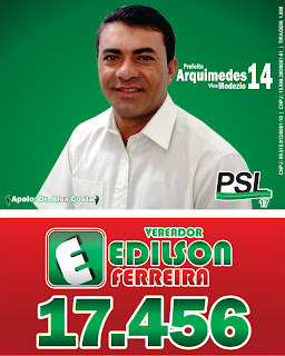 PSL BUÍQUE: Candidato do PSL: Edilson Ferreira