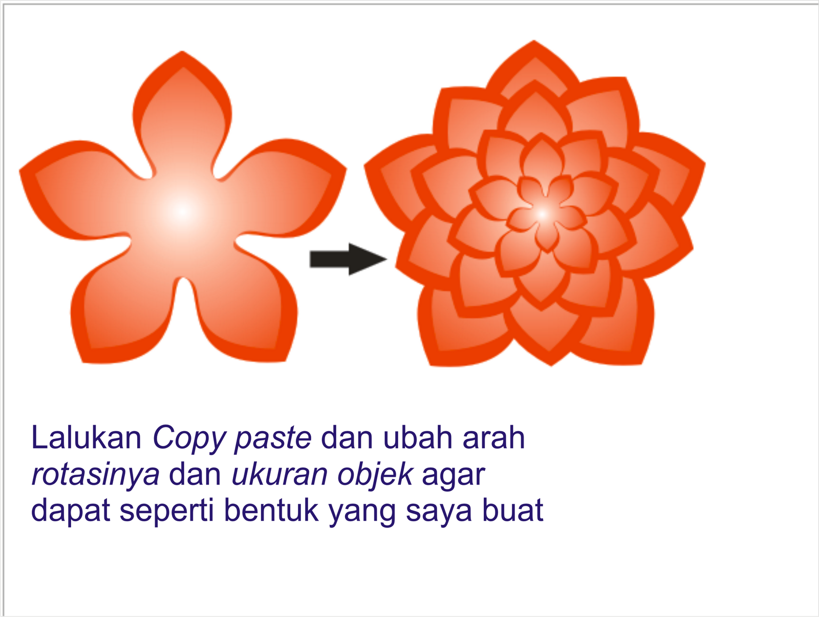 -: MEMBUAT BUNGA DENGAN CORELDRAW