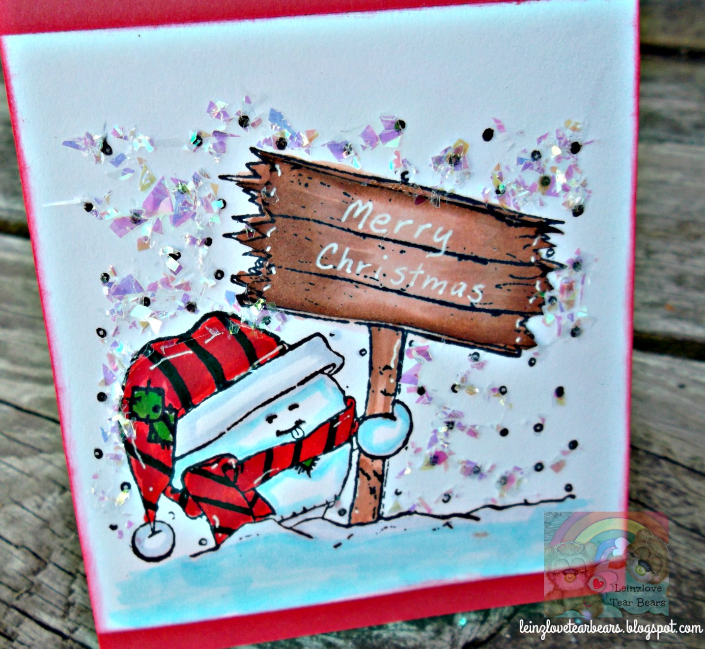 Leinzlove Tear Bears: Quick Unity SnowBall Christmas Card