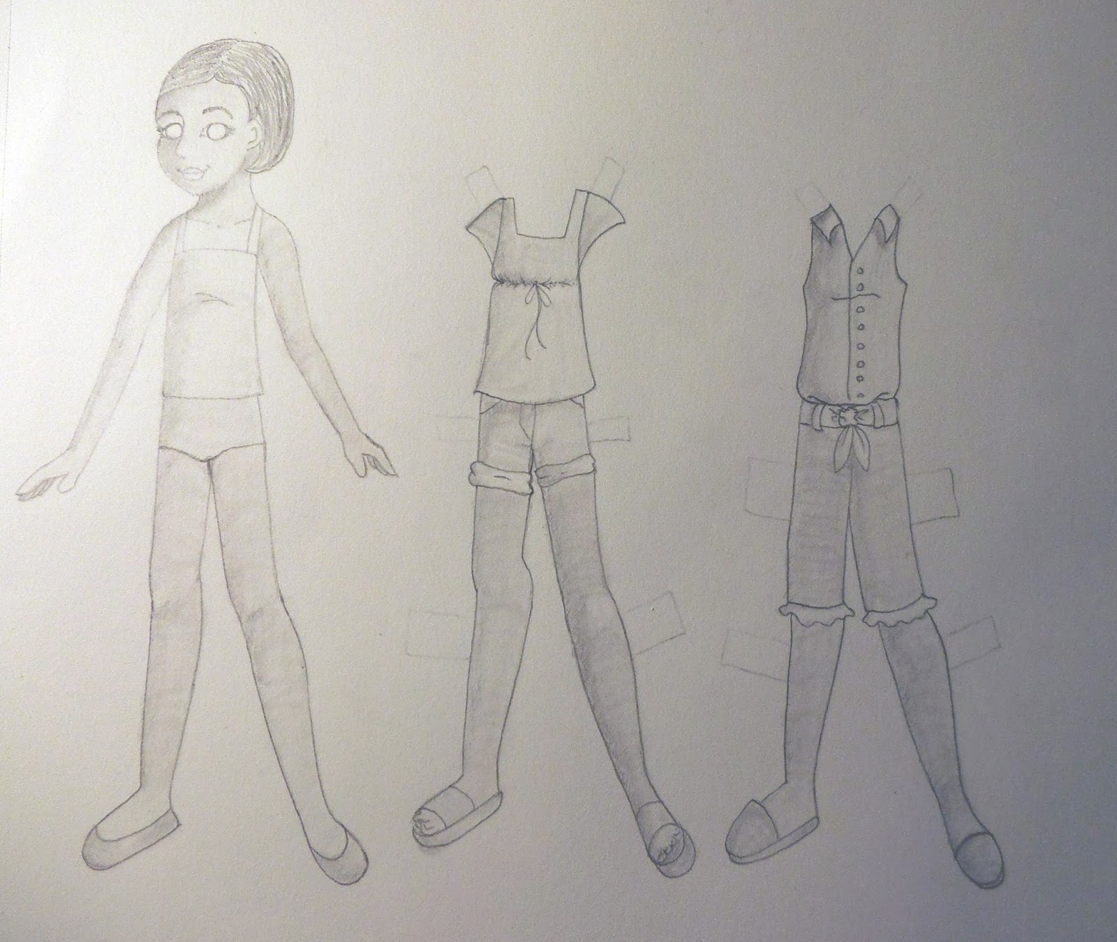 Paper Doll School: Shading a Doll in Pencil