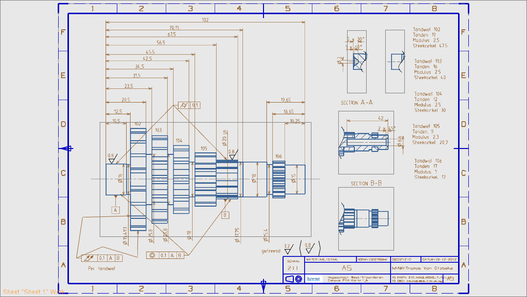 Technisch Tekenen & CAD 3: december 2012