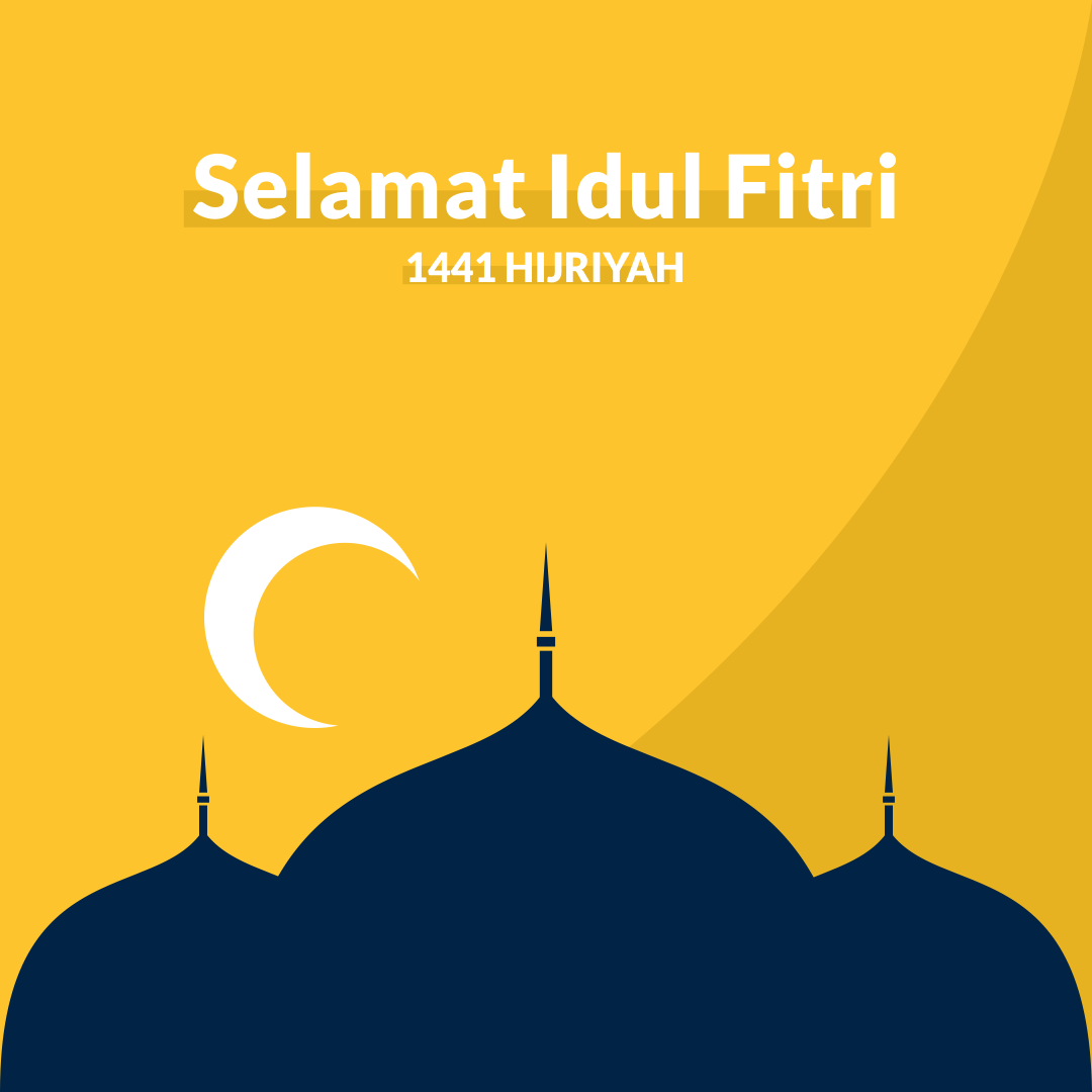 Gambar Ucapan Selamat Hari Lebaran Idul Fitri 1441 H 2020 - HancaraWeb
